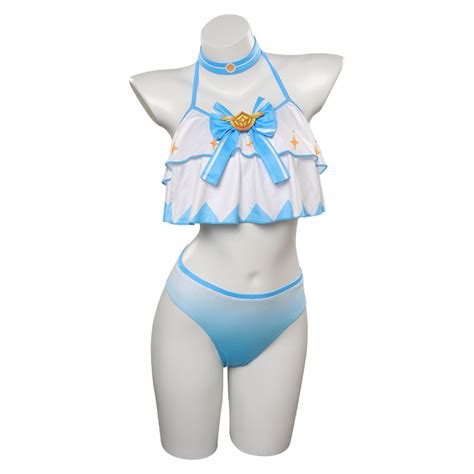 Genshin Impact Lumine Cosplay Costume Swimsuit Halloween Carnival Part