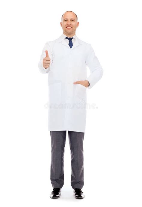 Smiling Male Doctor Showing Thumbs Up Stock Image Image Of Doctor