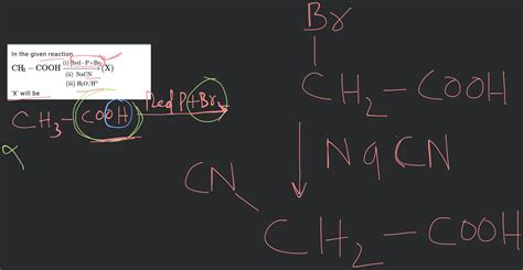 In the given reaction\[\mathrm{CH}_{3}-\mathrm{COOH} \xrightarrow[\text..