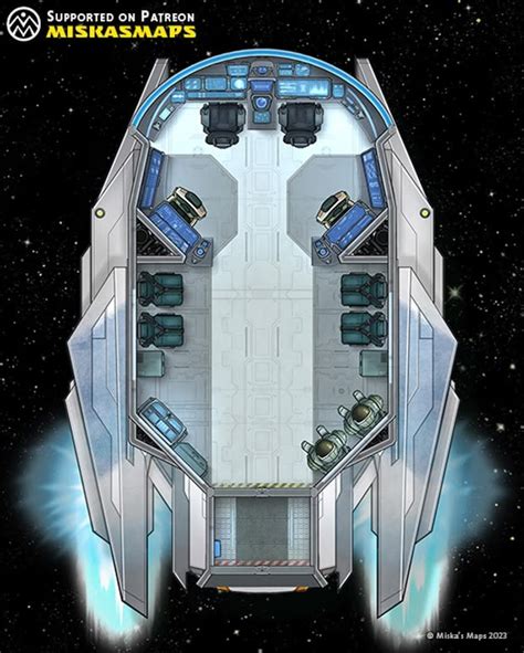 Aurora Class Shuttle Deckplan 8x12 Patreon Star Wars Rpg Star Wars