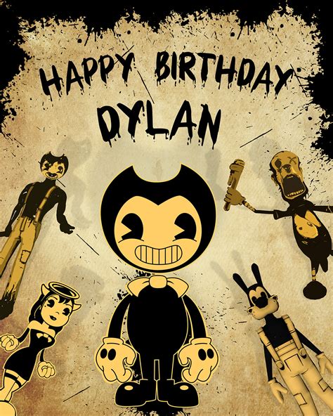 Bendy Birthday Poster On Behance