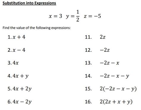 Substitution Into Expressions Minimally Different