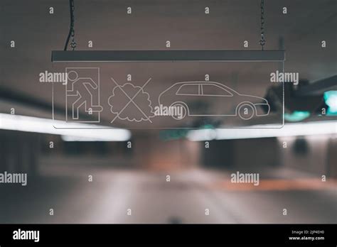 Emergency Exit And Stop Engine Sign On The Roof Stock Photo Alamy