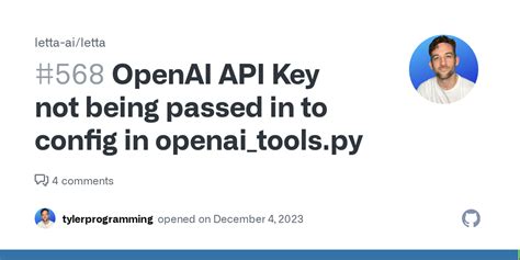 OpenAI API Key Not Being Passed In To Config In Openai Tools Py Issue