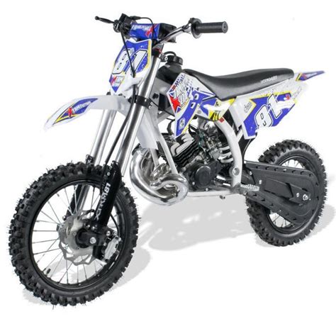 Moto Cross 50cc Racing 14 12 9cv Automatique Kick Starter Bleu