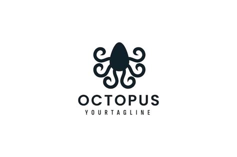 Ilustra O Do Cone Do Vetor Do Logotipo Do Polvo Vetor Premium