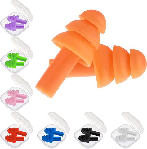 Earplugs For Sleeping Noise Cancelling 8 Pairs Reusable Silicone