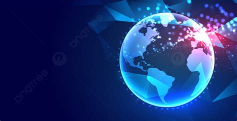 Digital Earth Concept Technology Background Concept Futuristic World Background Image And