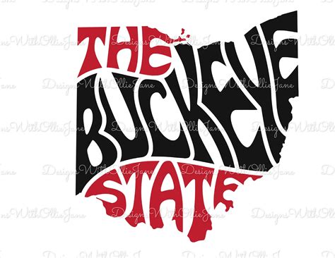 Ohio The Buckeye State Svg Png Sublimation Digital Download Etsy