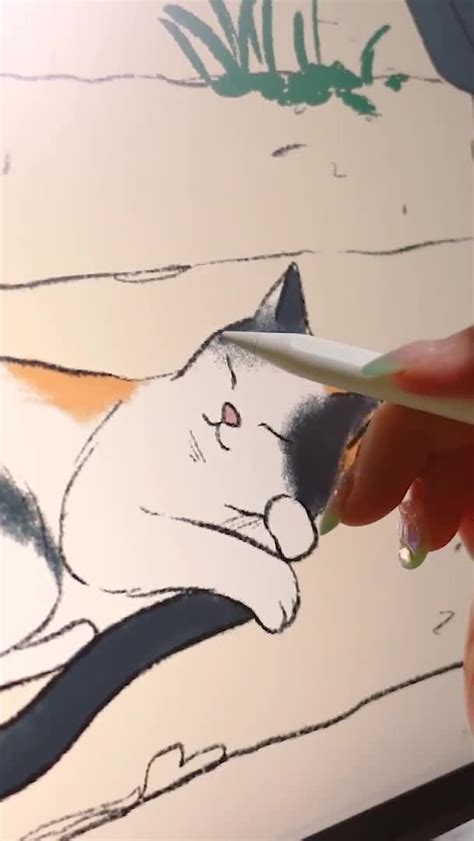 🔈ipad Pencil Film Asmr 🏻 오랜만에 아이패드 드로잉 채색부터 명암 표현까지 과정 영상😺 이제 여름이