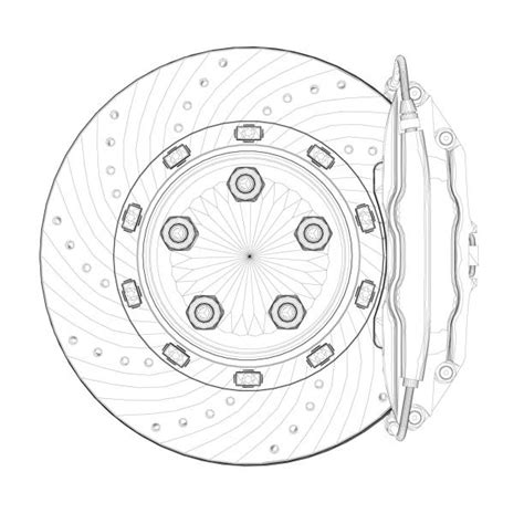 20 Brake Disc Drawing Stock Illustrations Royalty Free Vector