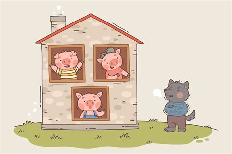 아기 돼지 삼형제 벡터 Freepik에서 무료 고품질 벡터를 다운로드하세요 Freepik