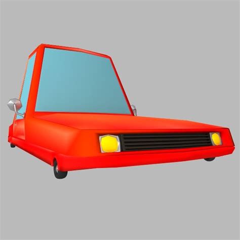Low Poly Cartoon Car Free 3d Model 3ds Obj C4d Fbx Free3d