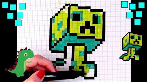 হস্তনির্মিত পিক্সেল আর্ট। বর্গাকার কাগজে অঙ্কন। Youtube