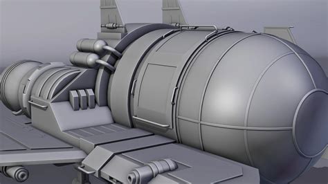 Spaceship 3d Model Blender Flippednormals