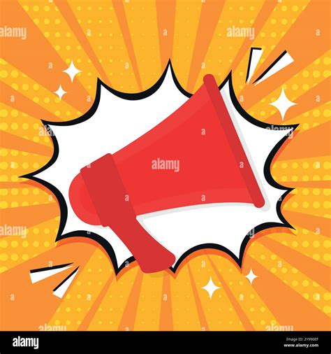 Cinema Movie Background In Pop Art Style Loudspeaker In Comic Speech