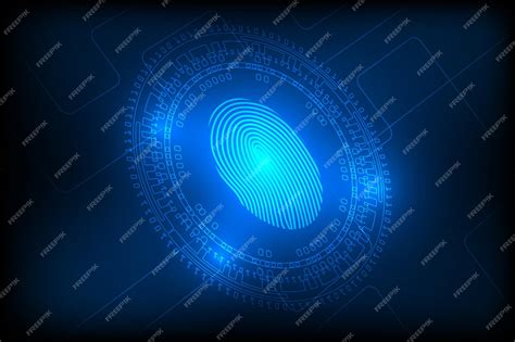 Premium Vector Cybercrime Concept Technology Abstract Fingerprint With Code Number High