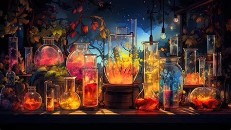 Lab Chemistry Or Science Research And Development Concept With Copy Space Ai Generated Stock