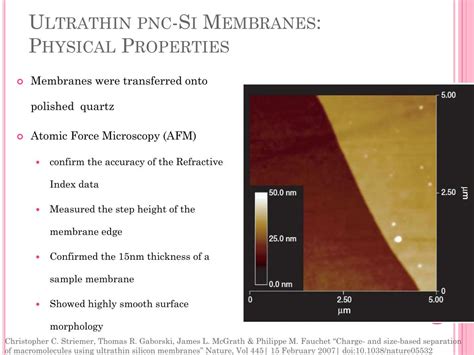 Ppt Separation Of Macromolecules Using Ultrathin Silicon Membranes Powerpoint Presentation