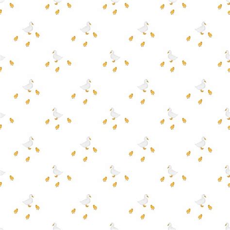 Premium Photo Seamless Pattern Of Handdrawn Cute Duck With Ducklings Vintage Boho Pattern For