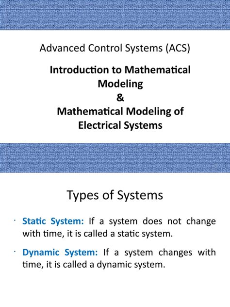 lecture 4 mathematical modelling of dynamic systems pdf