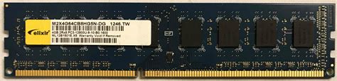 4gb 2rx8 Pc3 12800u 9 10 B0 Elixir Gebruiktegeheugen