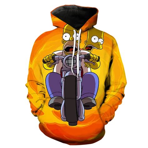 Dessin Animé Les Simpsons Sweat À Capuche 3d Vendu Par Qualification
