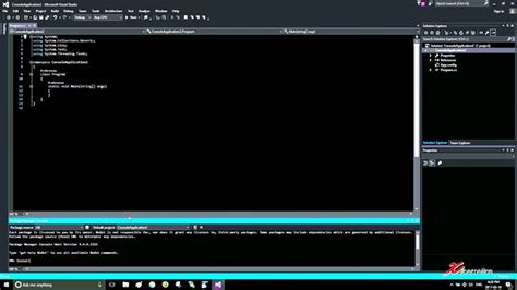 Installing Nuget Package Using Package Manager Console For Visual Studio Management