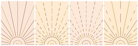 보헤미안 스타일로 광선이 있는 태양 태양 모양의 추상 기하학적 집합입니다 유기농에 대한 스톡 벡터 아트 및 기타 이미지 유기농 줄무늬 다중 색상 Istock