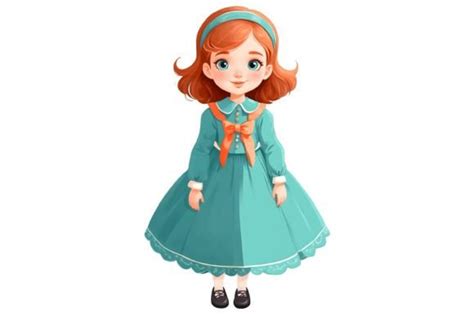 Cute Girl Illustration Png Graphic By Forhadx5 · Creative Fabrica