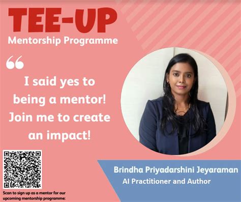 Brindha Jeyaraman On Linkedin Mentorship Teeup Prudential Career Help