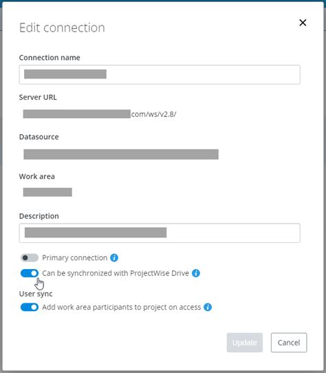 Enabling The Use Of Projectwise Drive In A Work Area Connection Admins