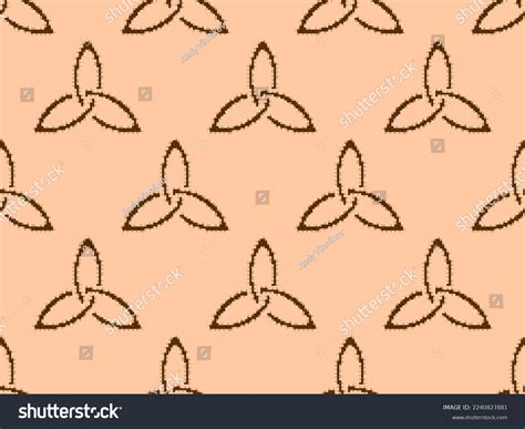 Triquetra Pixel Style Seamless Pattern Pixelated Stock Vector Royalty
