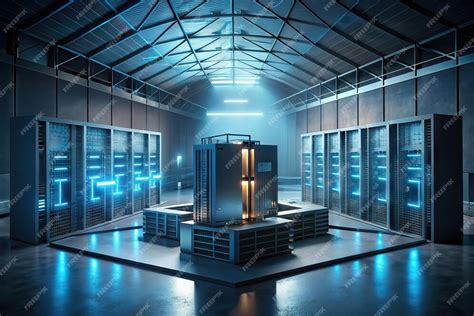 Modern Data Center And Network Infrastructure Solutions Premium Ai Generated Image
