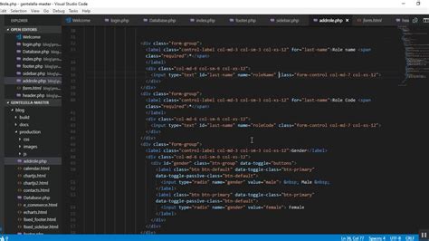Gentelella Master Theme Development Using Php Part 4 Youtube
