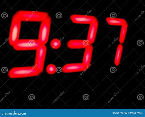 A Digital Clock Face Showing The Time Stock Image Image Of Start