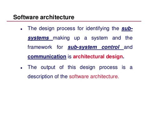 Unit 5 Architectural Design In Software Engineering