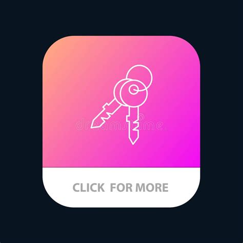 Keys Door House Home Mobile App Button Android And Ios Line Version