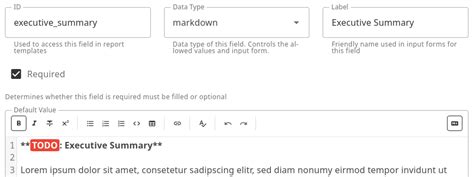 Field Types Sysreptor