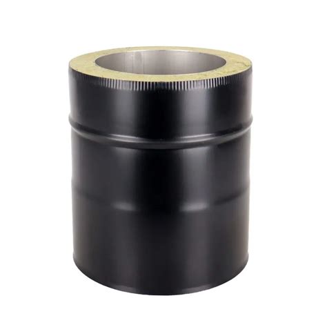 200mm Length Twin Wall Pipe 125mm Black Flexible Flue Liners