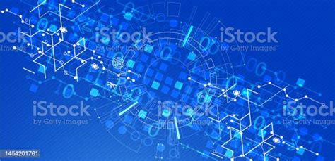 추상기술 개념 회로 기판 높은 컴퓨터 색상 배경 템플릿 비즈니스 기술 프리젠 테이션 콘텐츠 웹을위한 공간이있는 벡터 일러스트레이션 Cpu에 대한 스톡 벡터 아트 및 기타