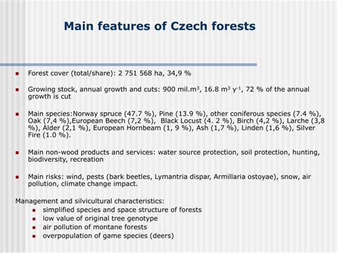 Ppt Forest Simulation Models In Czechia Main Developments And