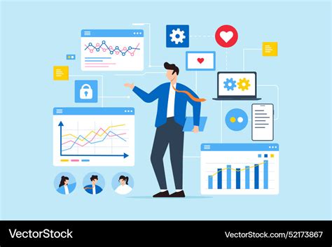 Businessman Using Self Service Software Royalty Free Vector