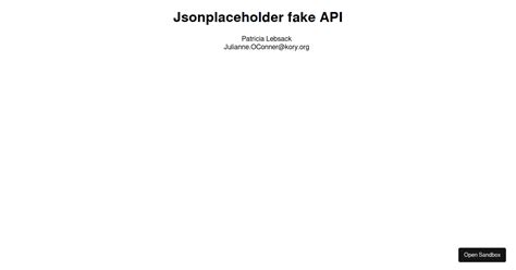 Jsonplaceholder Fake Api Codesandbox