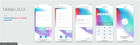 モバイル アプリケーション Ui Ux の設計 ログインとパスワードの入力を伴う Gui 画面のセット サインインとサインアップ