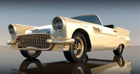 Download Thunderbird Ford Antique Car Royalty Free Stock