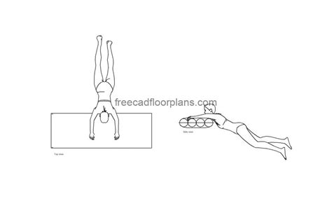 Woman Swimming In Pool Free Cad Drawings
