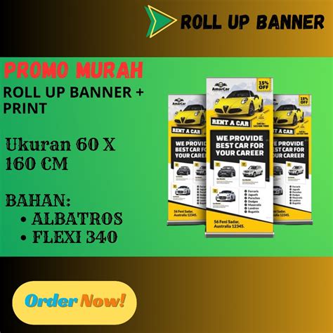 Jual CETAK ROLL UP BANNER MURAH Shopee Indonesia