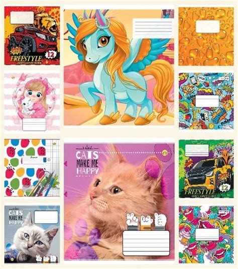 Зошит в клітинку 12 аркушів кольорова обкладинка дизайн Мікс 12КВ3 Тетрада ТЕ51122 — Купити в