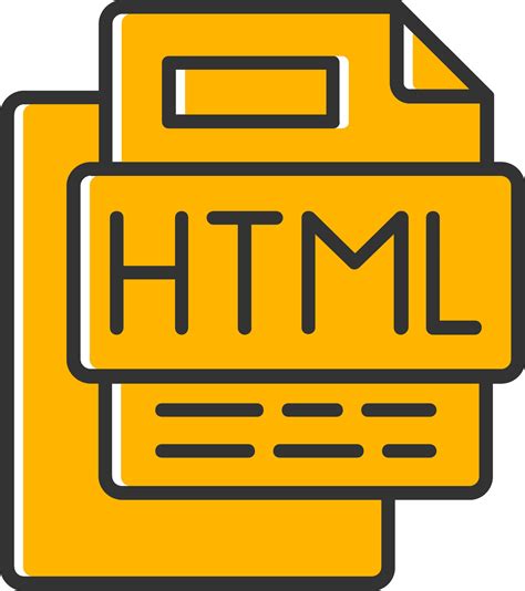Html File Line Filled Slip Icon Vector Art At Vecteezy